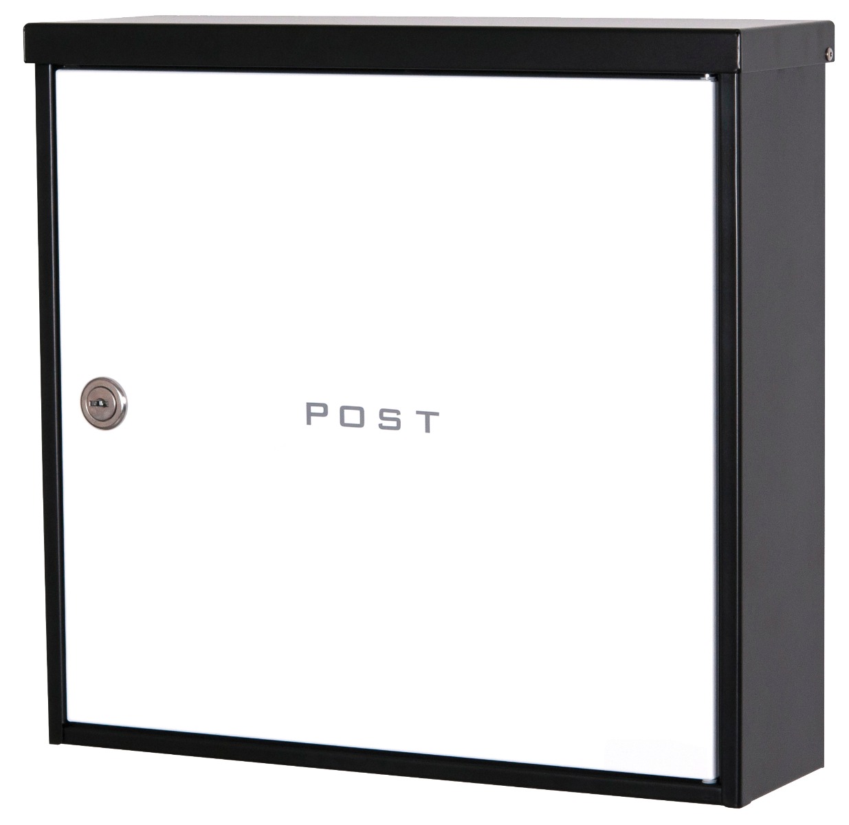 Knobloch Beverly Locking Surface Mount Mailbox in Deep Black / Traffic